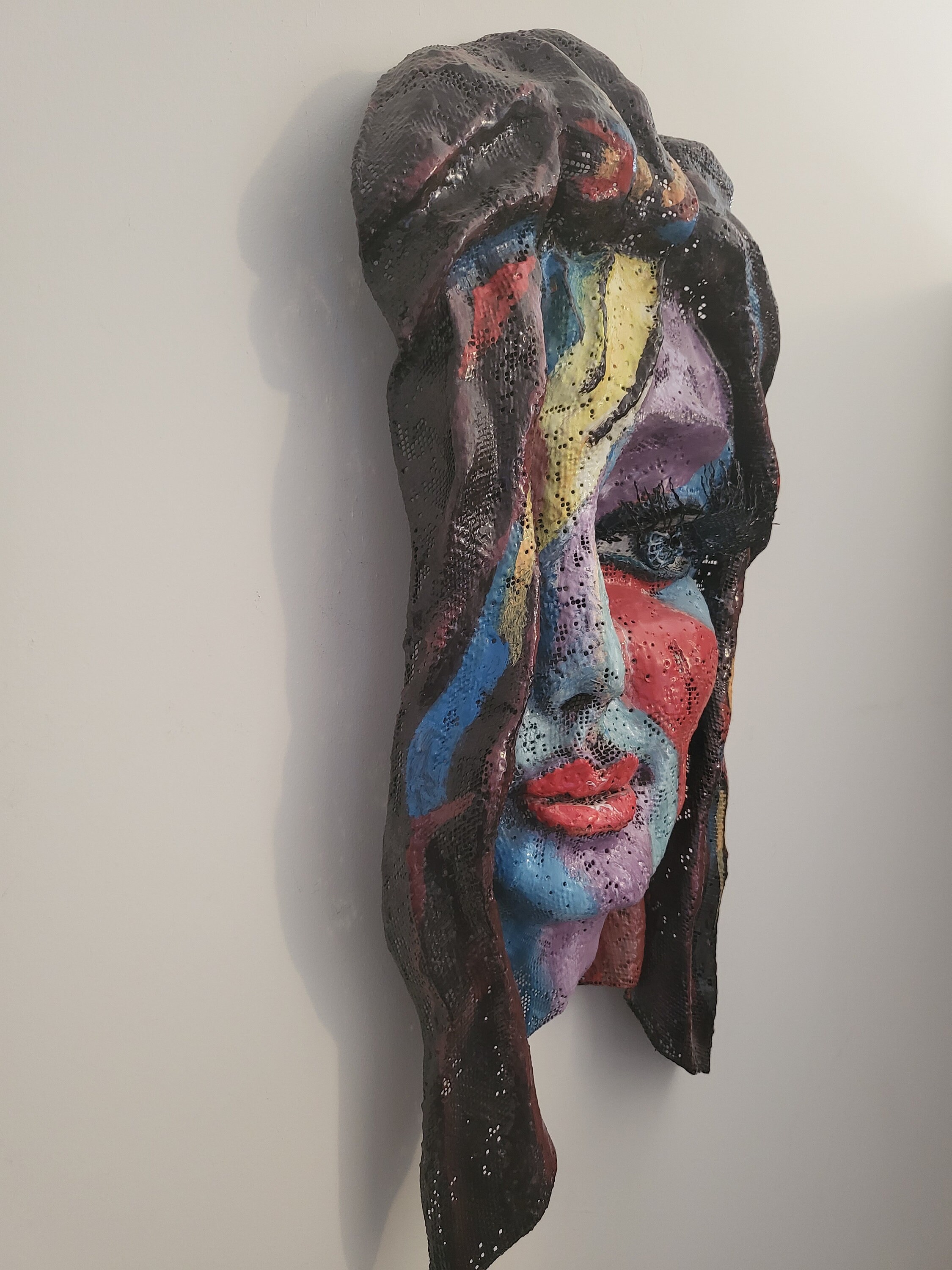 3D Wire Face Iron Mesh Sculpture,wall Art ,lovely Mask ,art in Metal ...