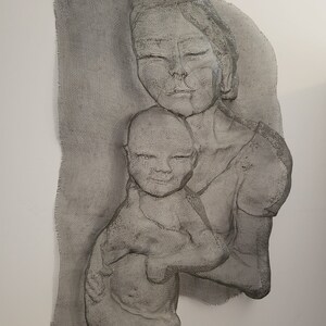 Statues Sculpture, 3D Wire Mom With Baby Sculpture Wire Art, Artistic ...