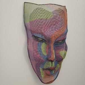 3D Wire Face Iron Mesh Sculpture,wall Art ,lovely Mask ,art in Metal ...