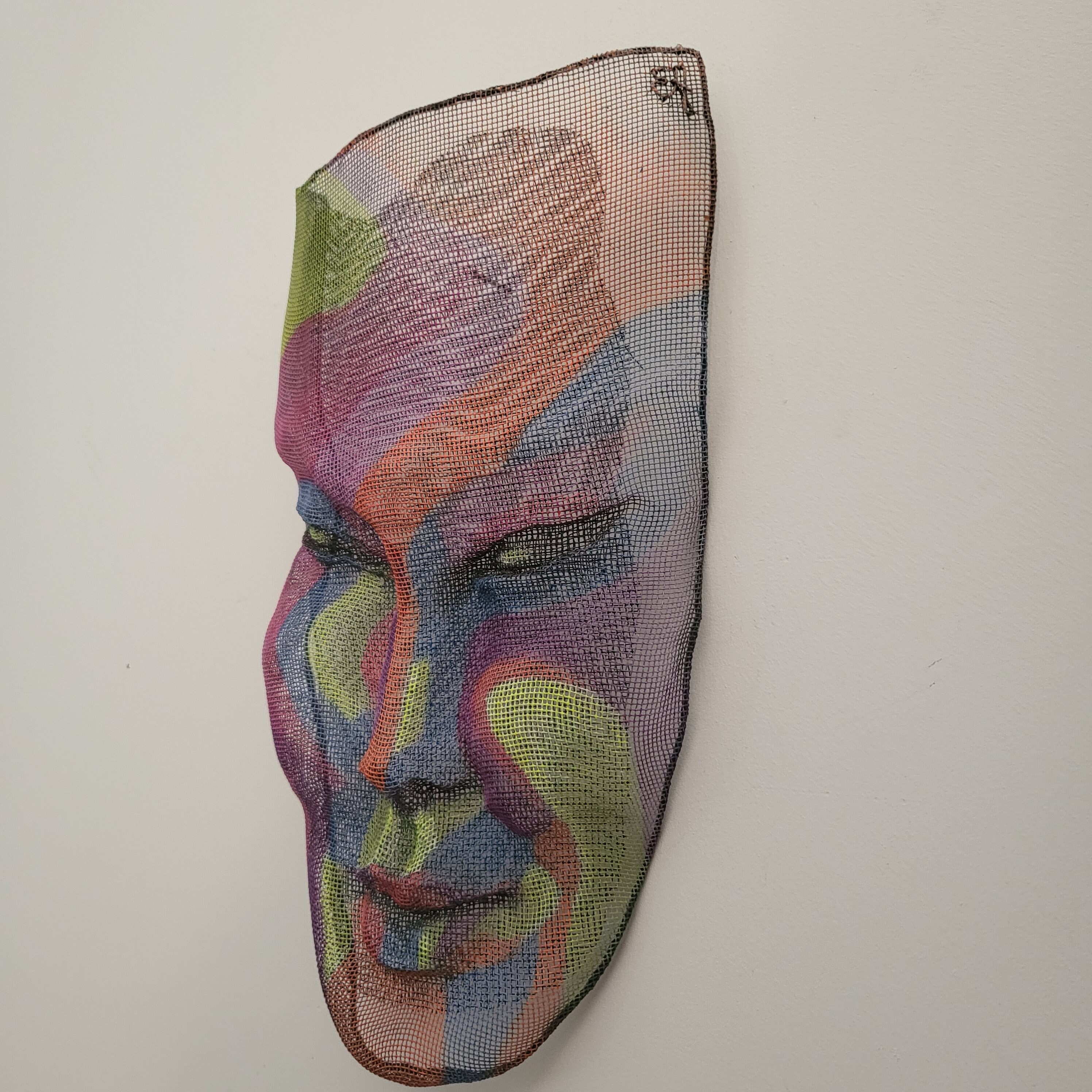 3D Wire Face Iron Mesh Sculpturewall Art lovely Mask art in - Etsy