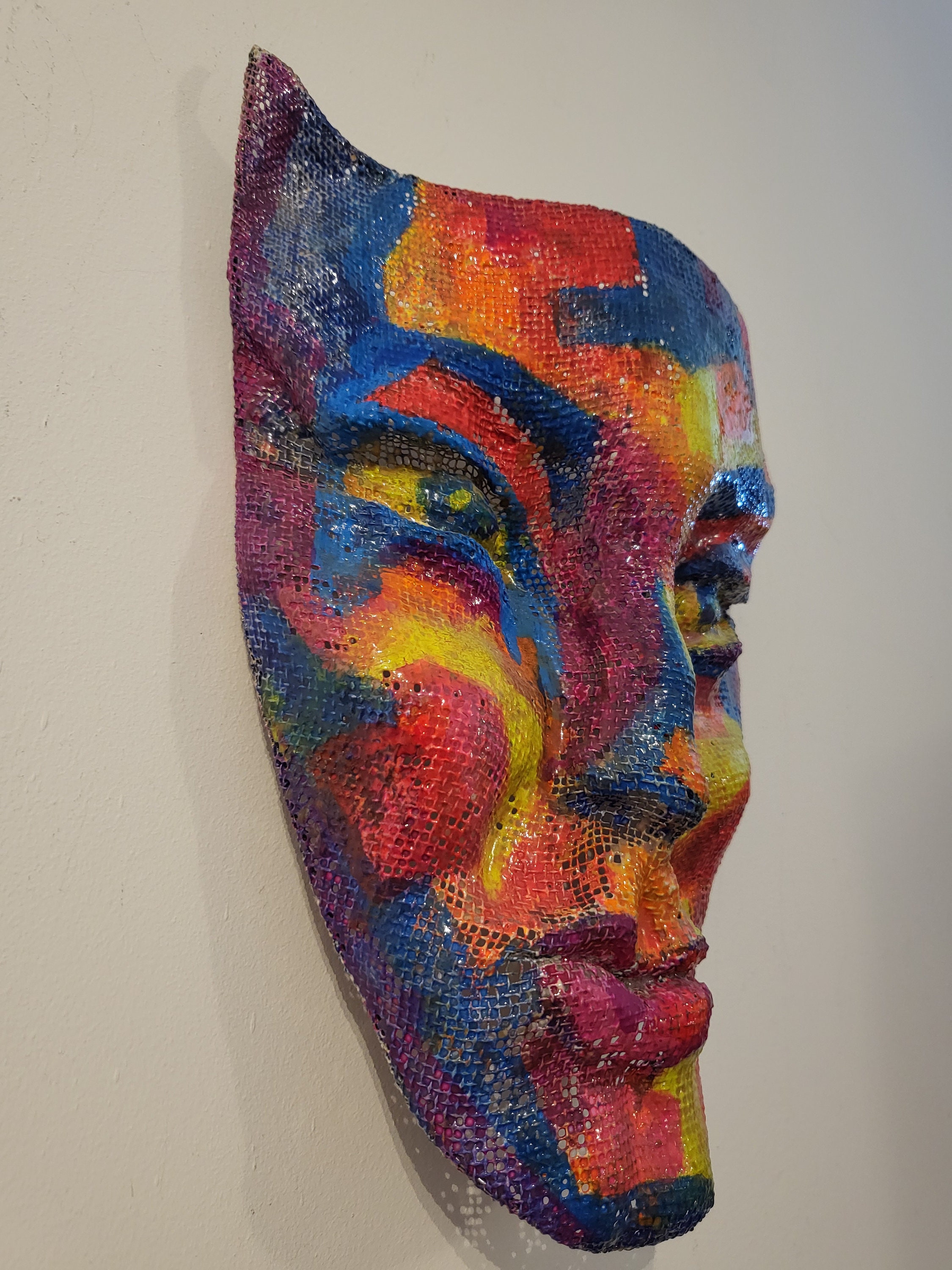 3D Wire Face Iron Mesh Sculpturewall Art lovely Mask art in - Etsy