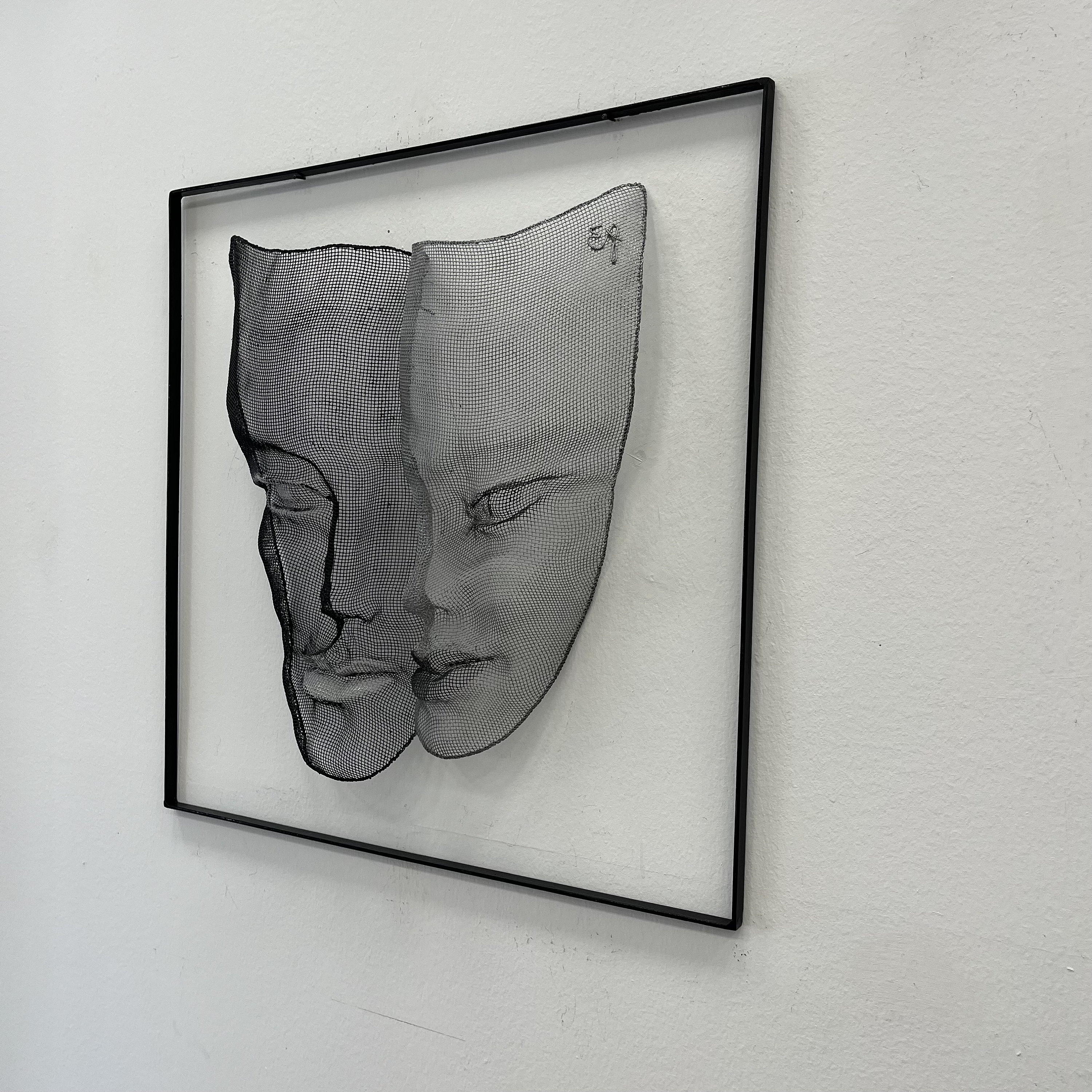 Wire Art 3D Face Sculpture, Two Face Wire Sculpture, Mask Metal ...