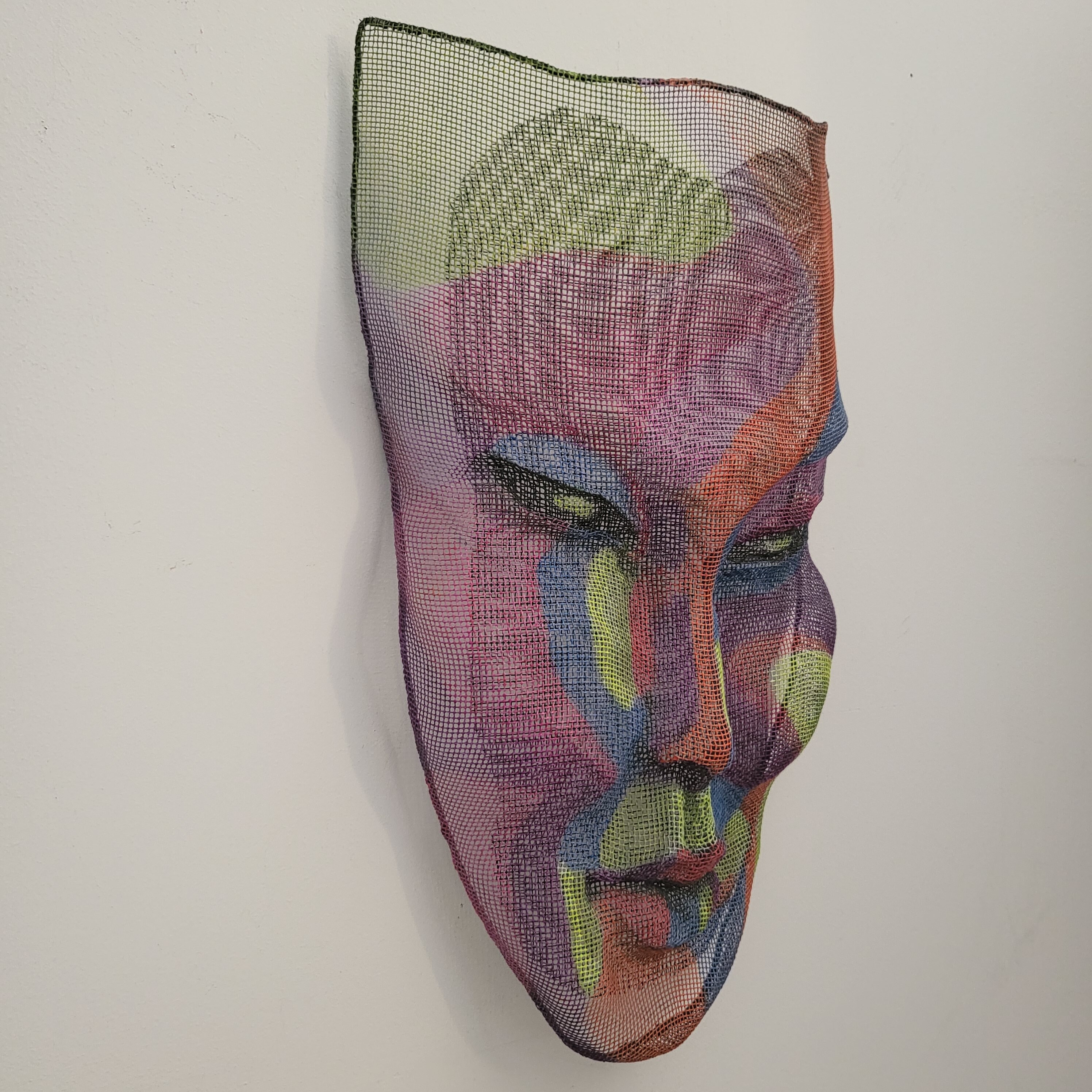 3D Wire Face Iron Mesh Sculpture,wall Art ,lovely Mask ,art in Metal ...