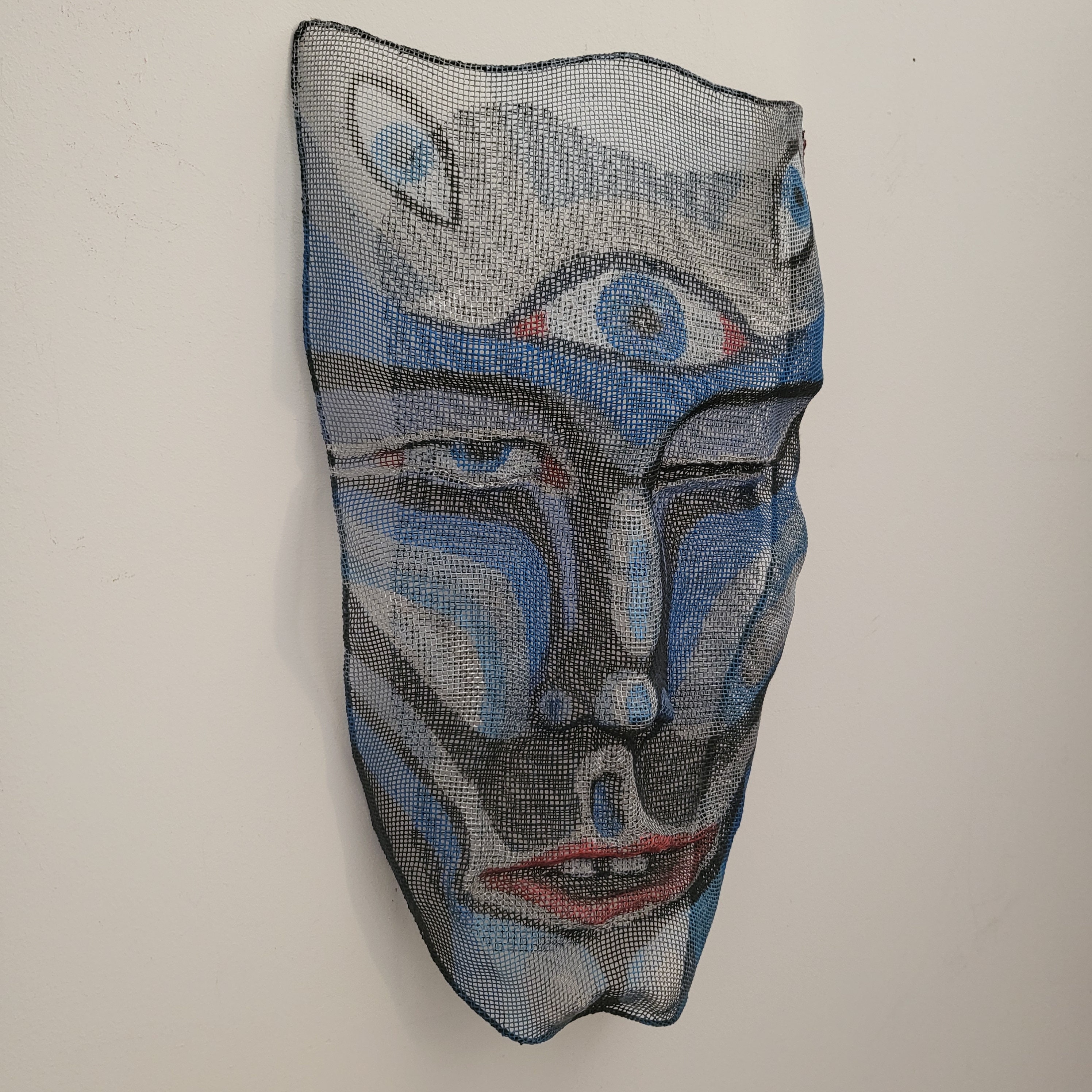 3D Wire Face Iron Mesh Sculpturewall Art lovely Mask art in - Etsy