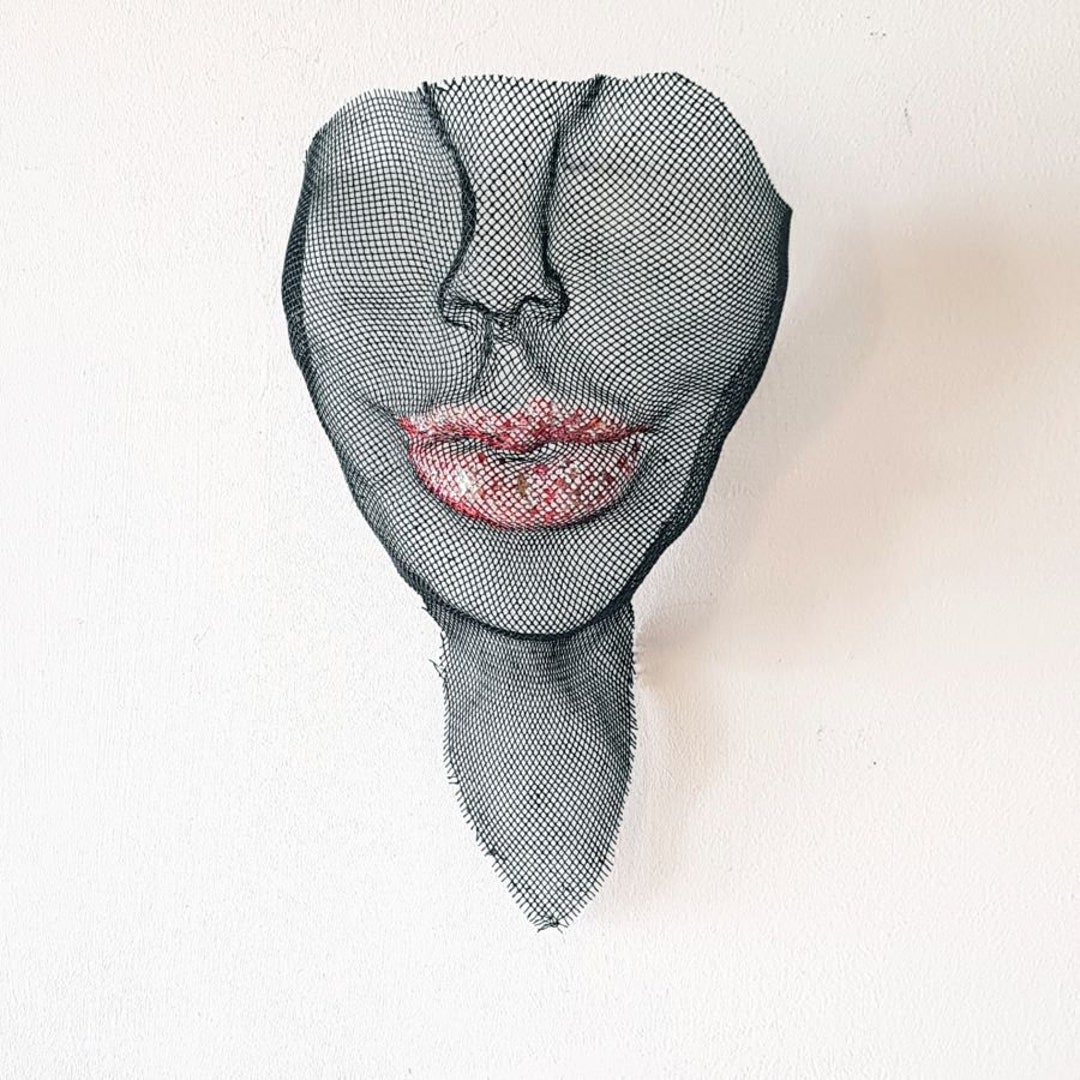 3D Wire Face Iron Mesh Sculpture, Head Sculpture, Faces Sculpture Wall ...