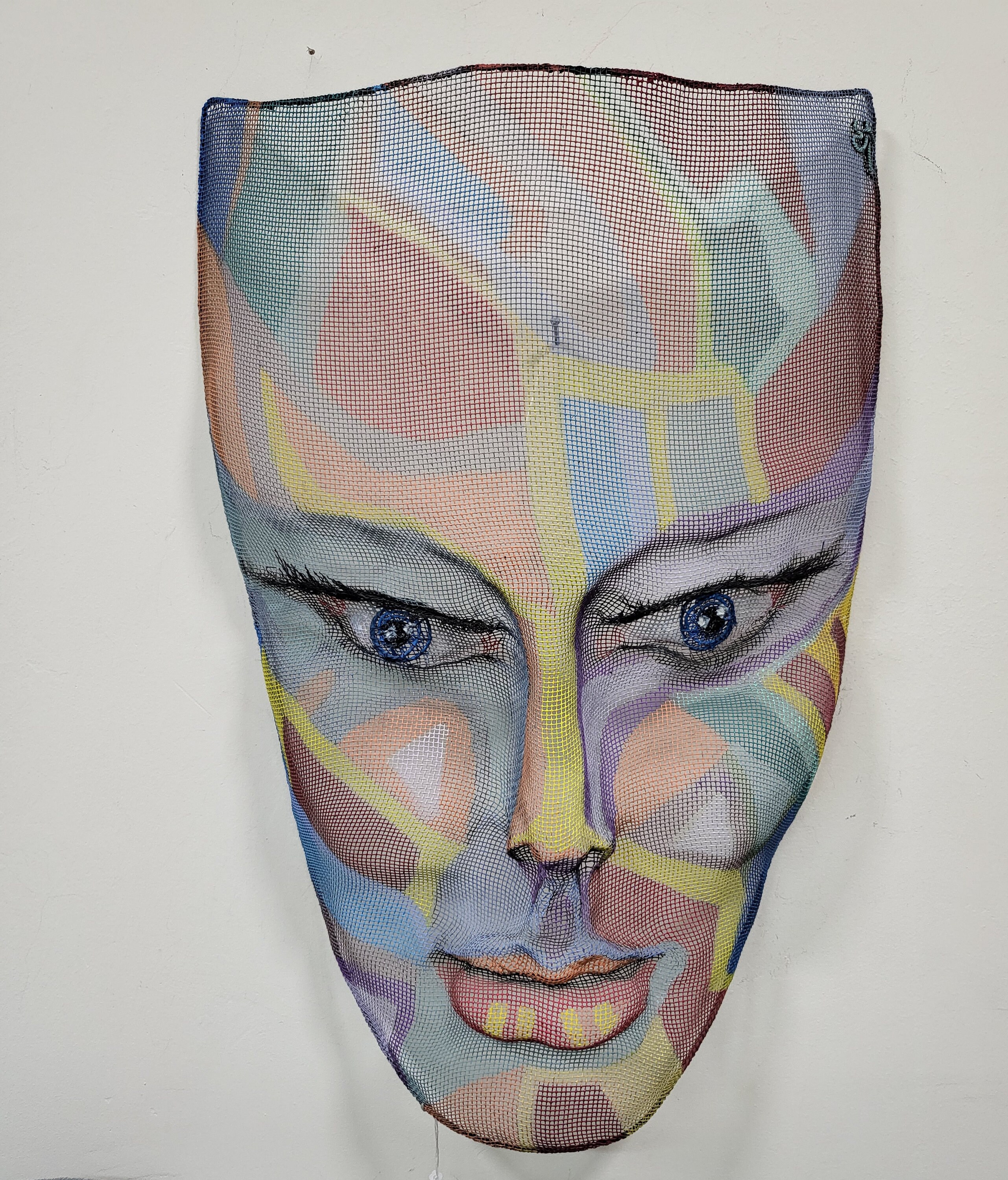 3D Wire Face Iron Mesh Sculpturewall Art lovely Mask art in | Etsy