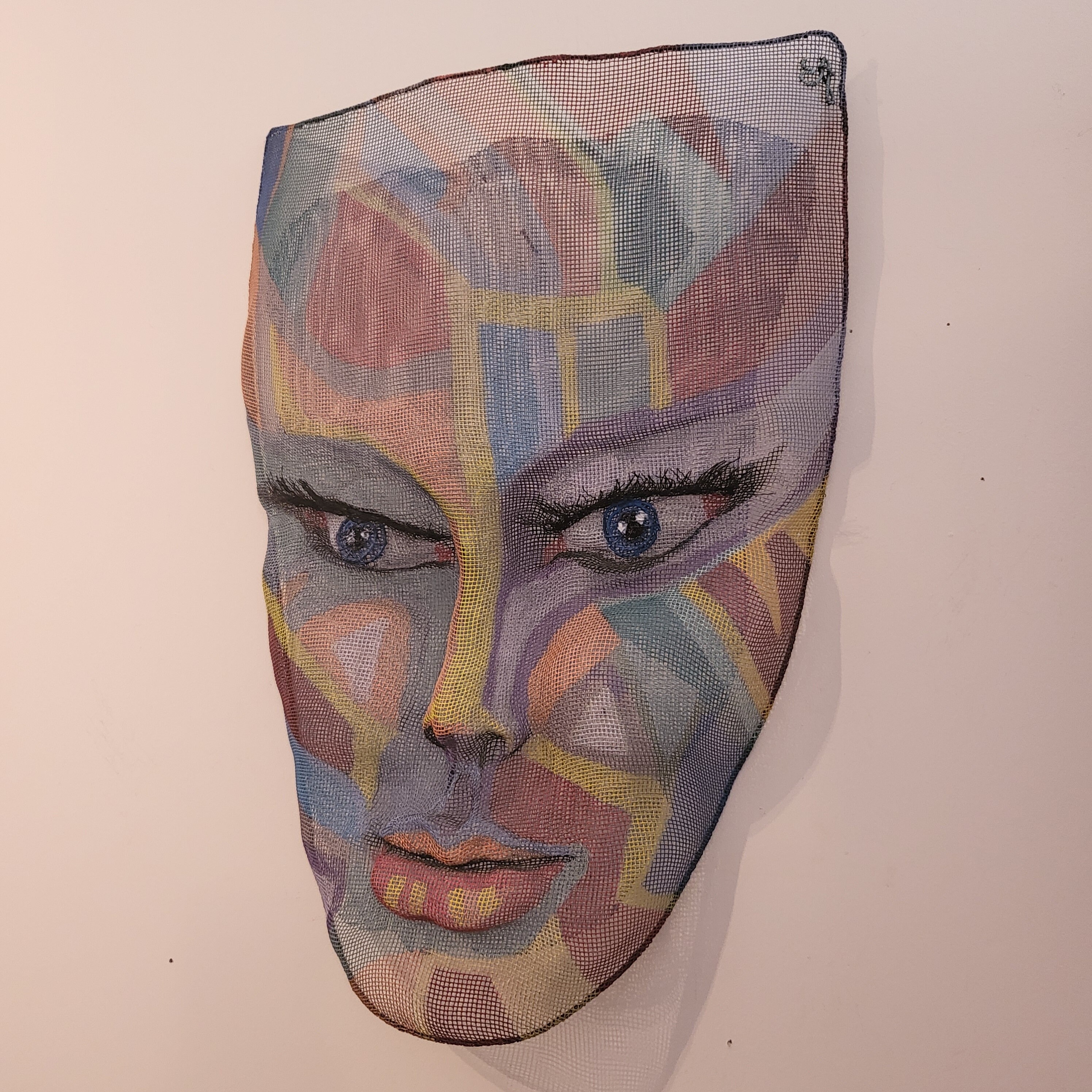3D Wire Face Iron Mesh Sculpture,wall Art ,lovely Mask ,art in Metal ...