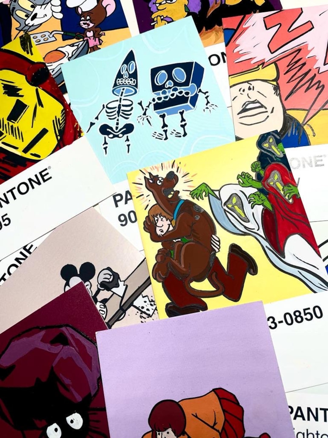 Framed Handpainted Pantone Cards - Etsy