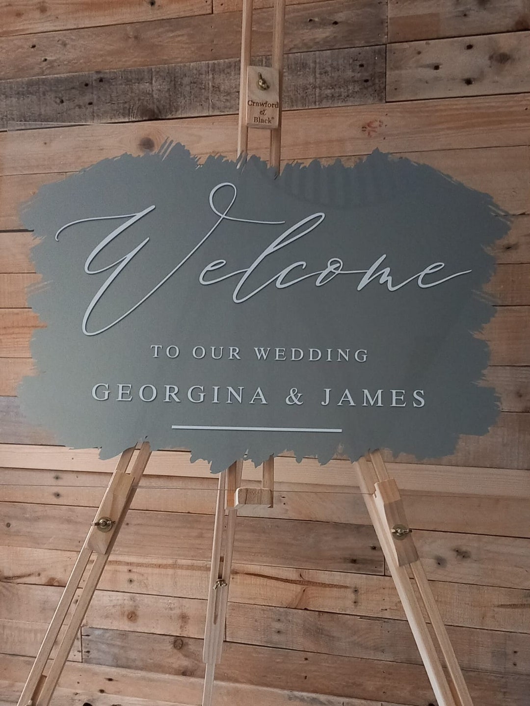 Wedding Welcome Sign / Acrylic A2 Sign / Personalised Sign / Acrylic ...