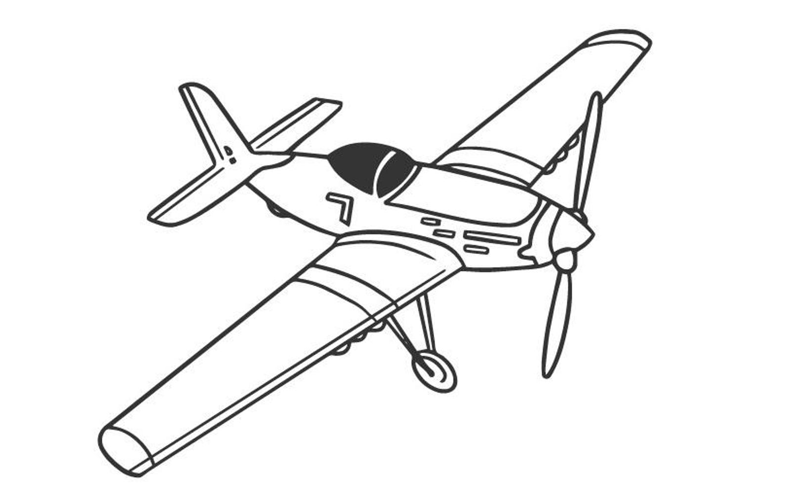 Easy Children Plane Coloring Book, Planes Coloring Pages for Kids 10 ...
