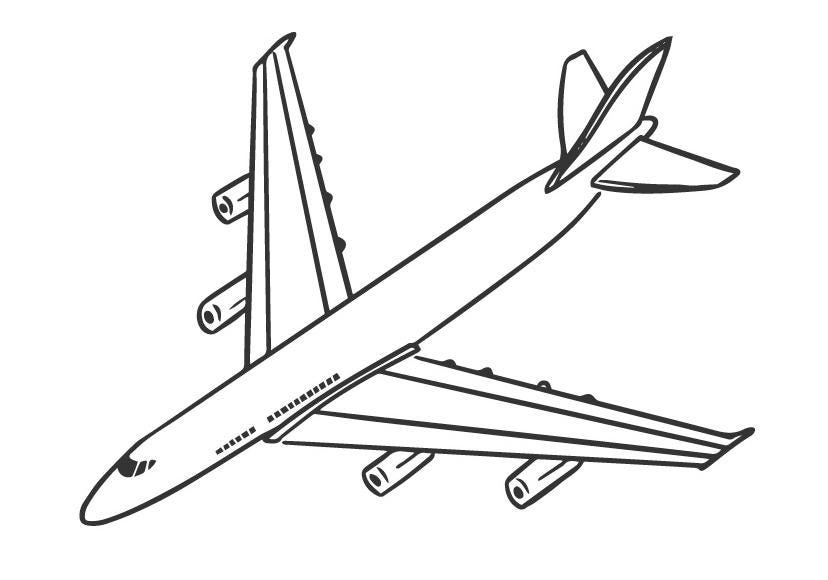 Easy Children Plane Coloring Book, Planes Coloring Pages for Kids 10 ...