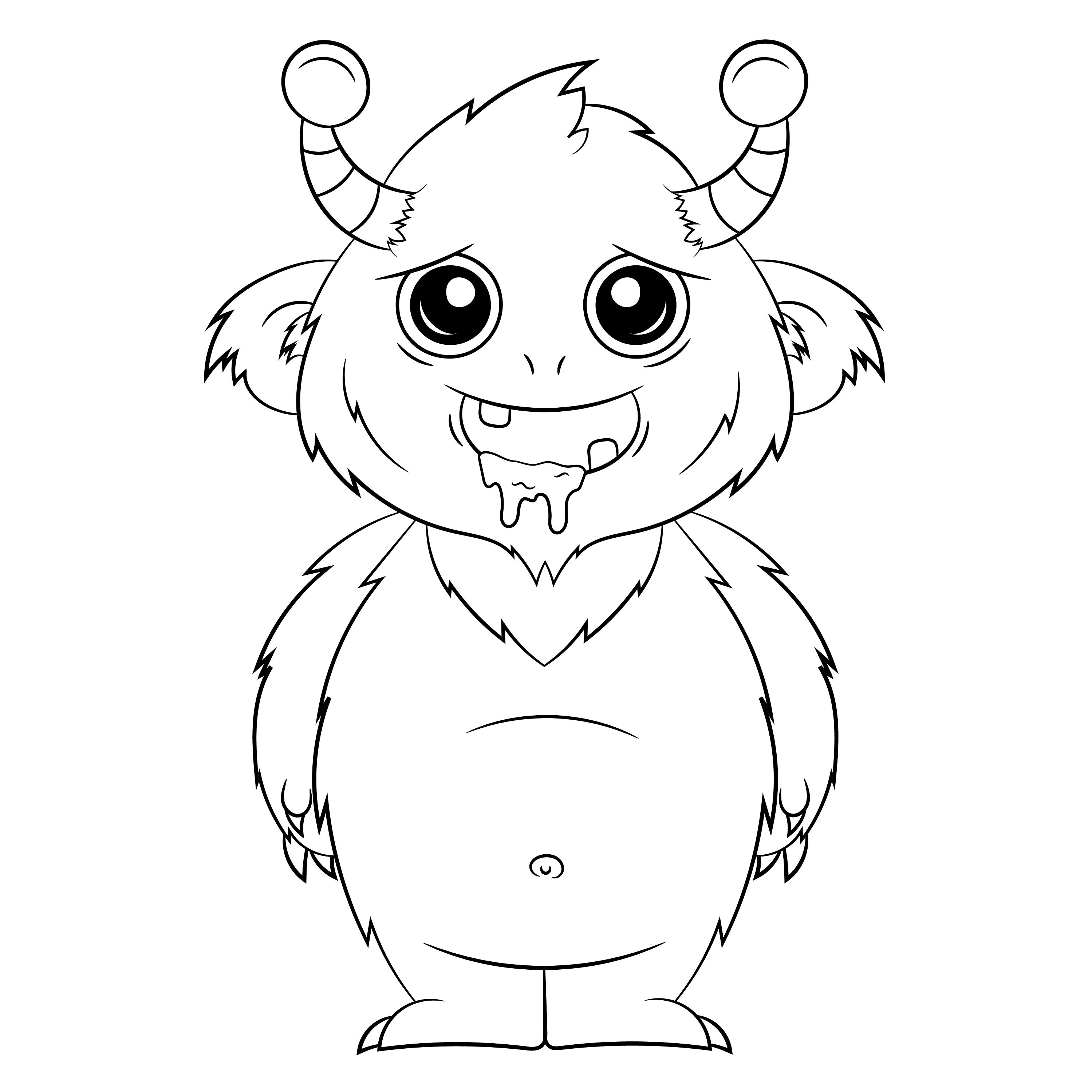 Cute Halloween Monsters Coloring Book for Kids | 19 Fun Printable Pages ...