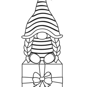 Cute Christmas Dwarf Gnomes Coloring Pages 6-page Printable for Kids ...
