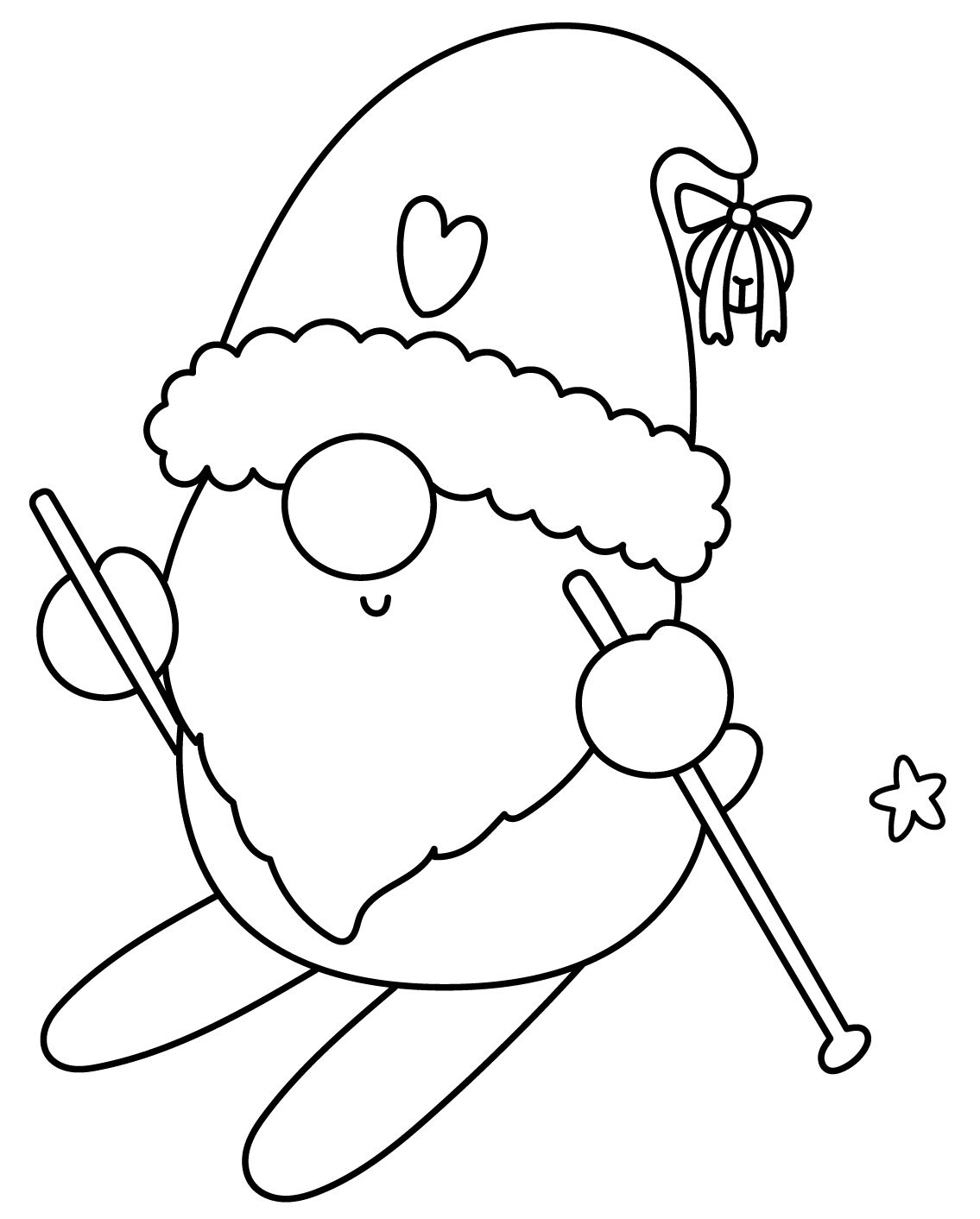 13 Cute Gnome Printable Coloring Pages | Christmas Digital Download for ...