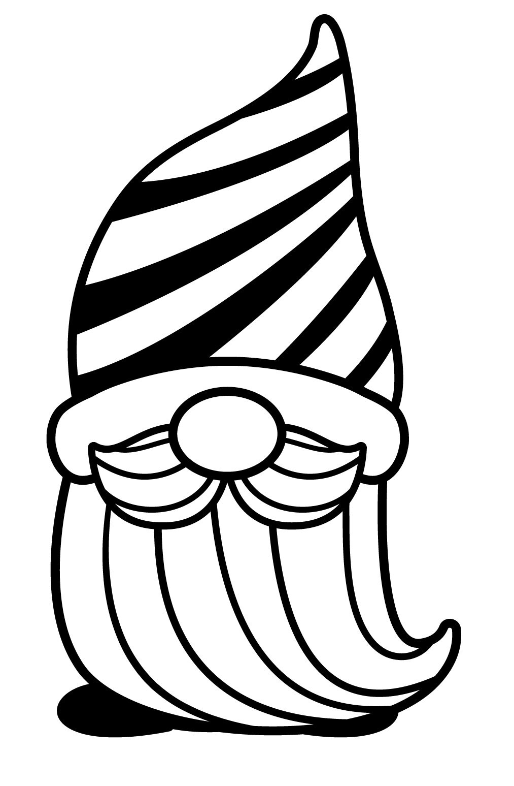 Cute Easy Printable Christmas Dwarf Gnomes Coloring Pages | 10-page ...