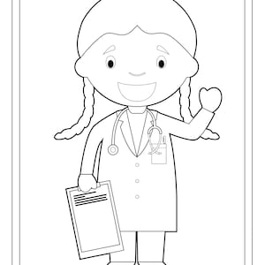 Professions Educational Coloring Book for Kids 80 (Instant Download) - Etsy