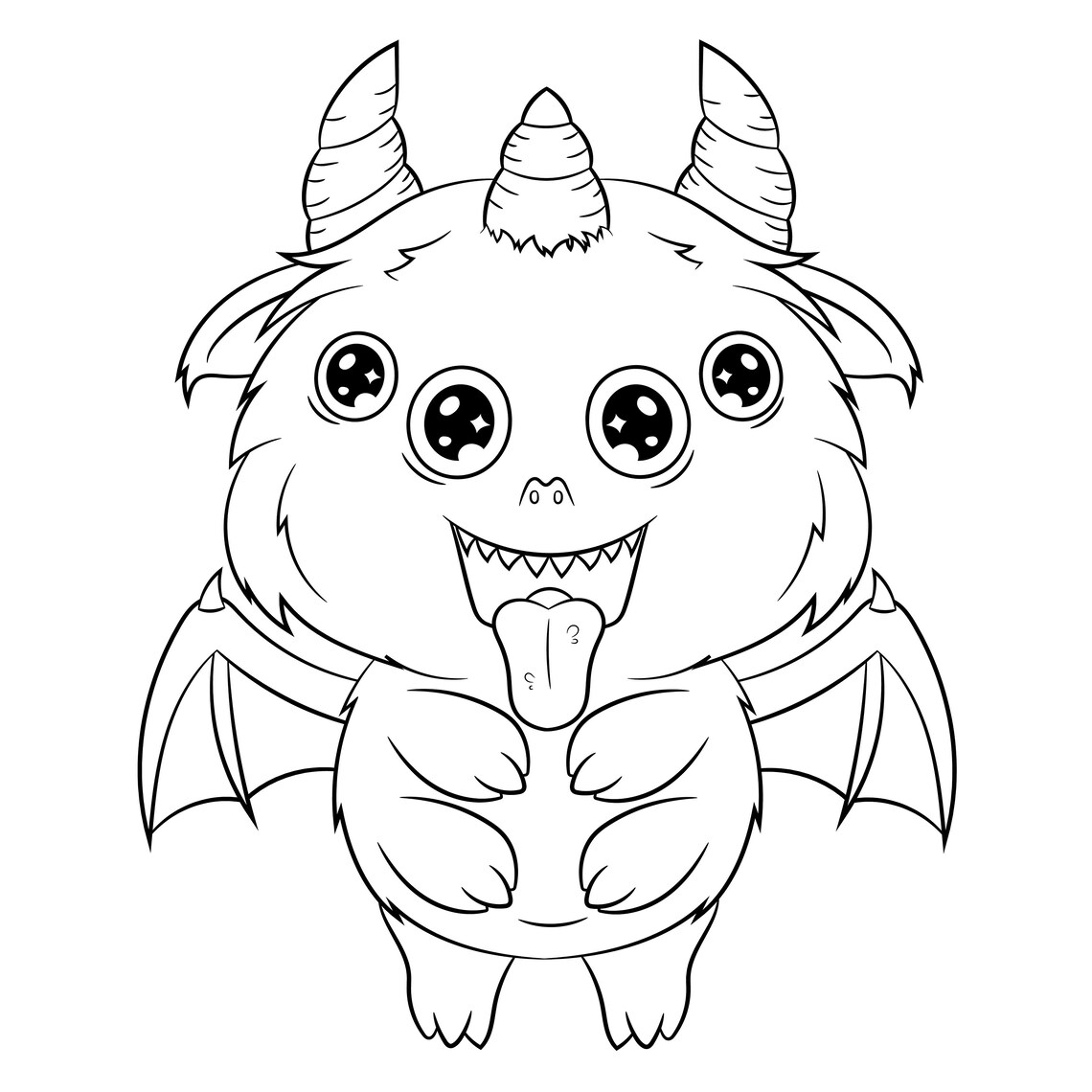 Cute Halloween Monsters Coloring Book 19 Pages - Etsy