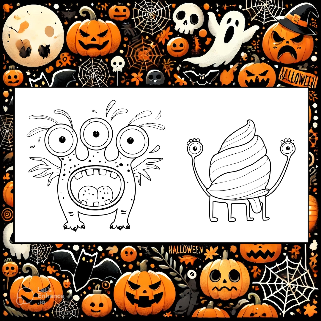 Cute Monsters Coloring Book for Kids | 6 Fun Printable Pages | Digital ...