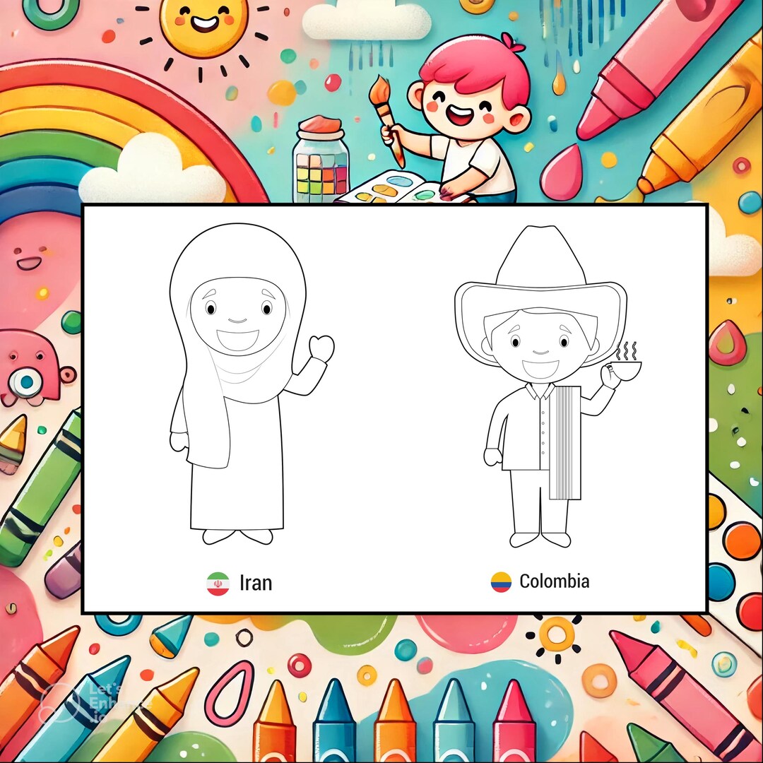Nationalities Coloring Book for Kids | 53 Fun & Educational Pages ...