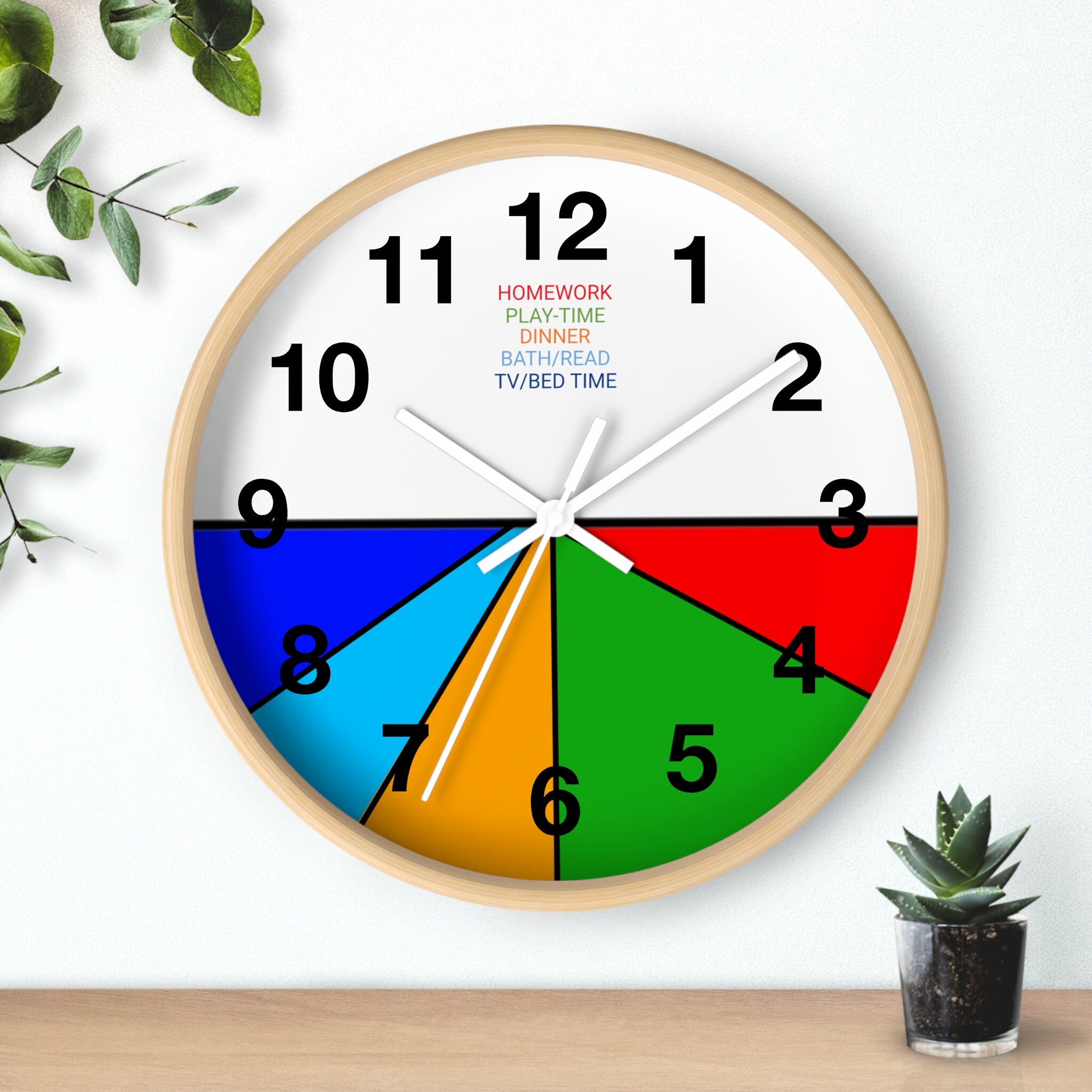 Children's After School Schedule Wall Clock Organize Time With Fun - Etsy