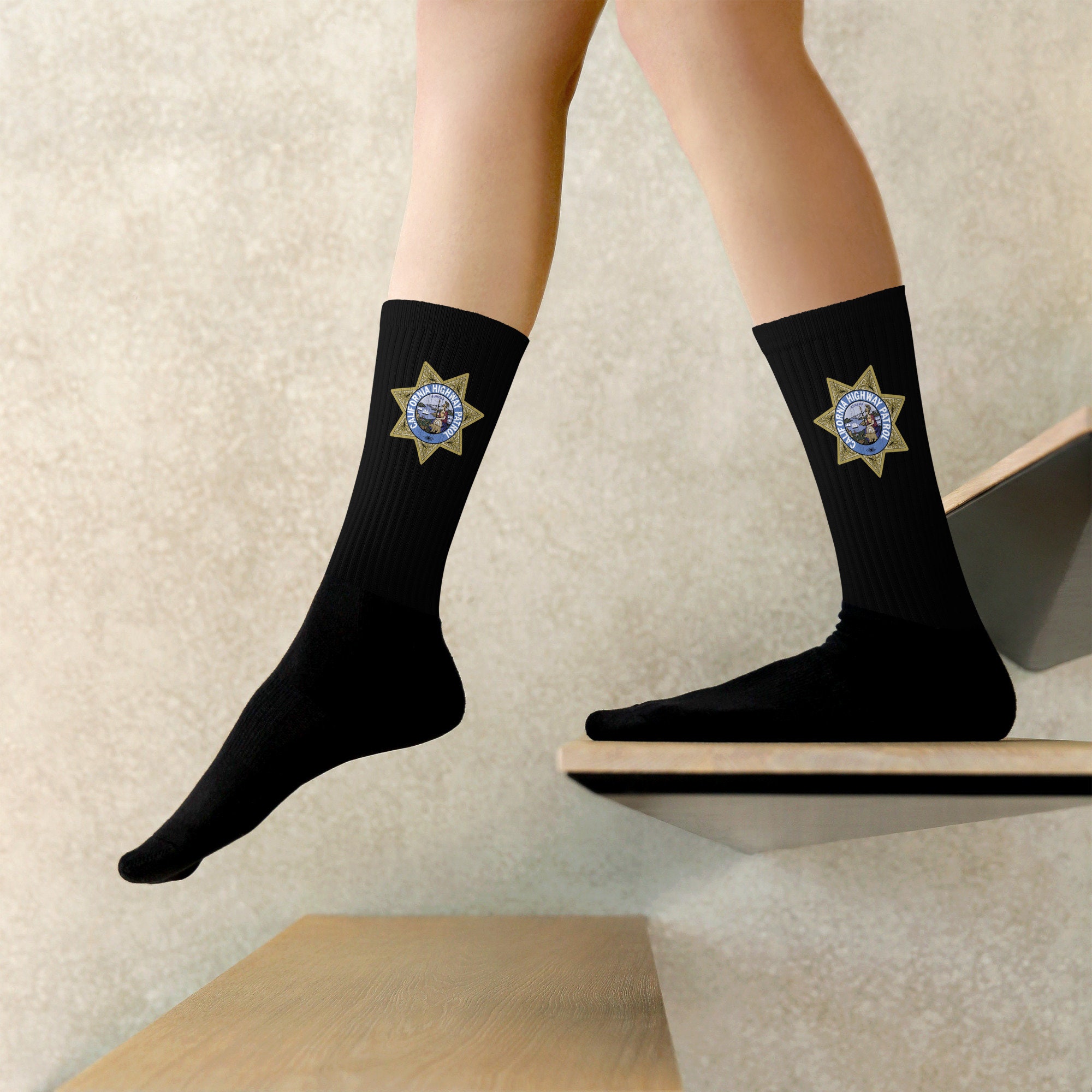 California Highway Patrol Badge Socks - Etsy