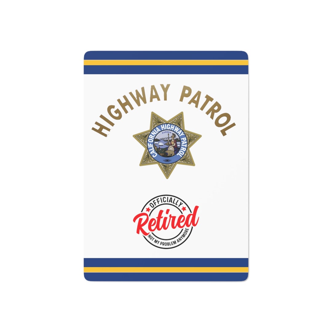 Officially Retired CHP Officer Custom Poker Cards - Etsy