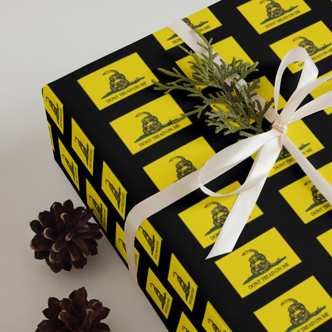 Gadsden Flag Yellow Wrapping Paper Liberty-themed Gift Wrap - Etsy