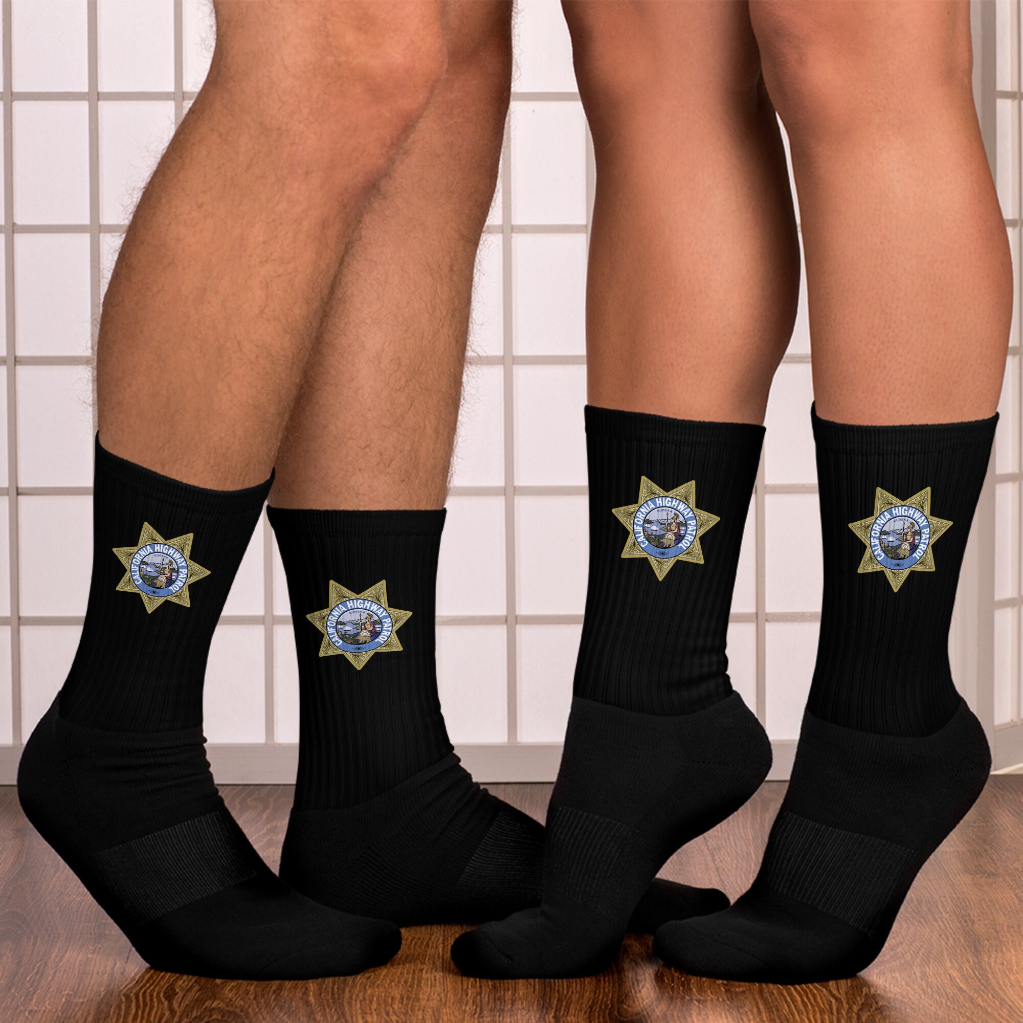 California Highway Patrol Badge Socks - Etsy