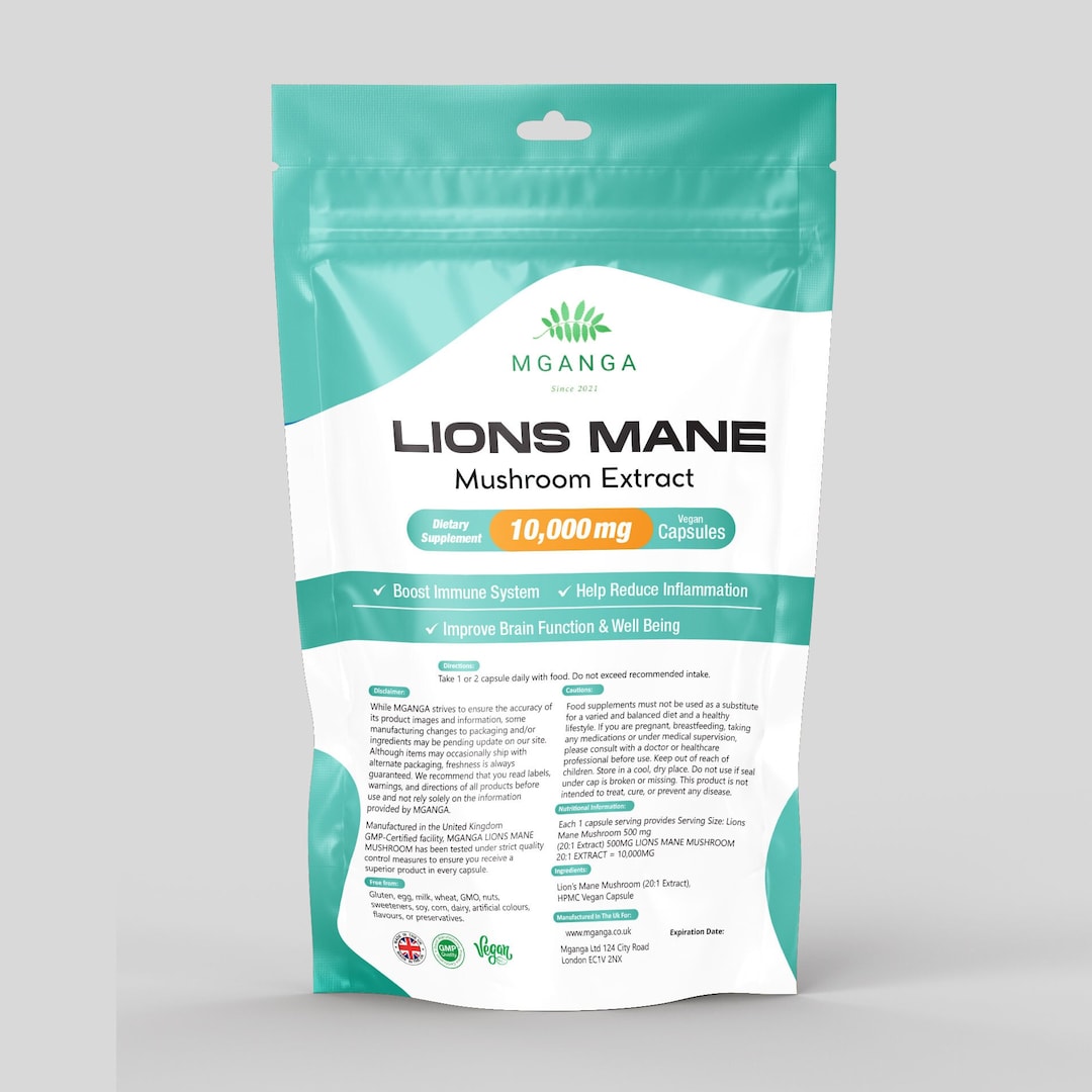 Lions Mane 10,000mg Capsules - Etsy
