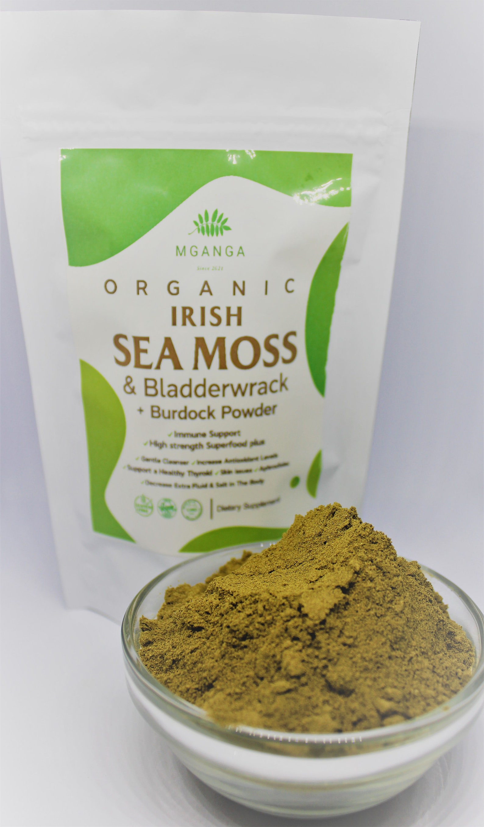 Organic Irish Sea Moss & Bladderwrack Plus Burdock Powder Dr. Sebi High ...