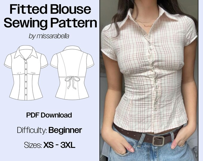 Willow Shirred Peplum Top Sewing Pattern | Boatneck Top Sewing Pattern ...