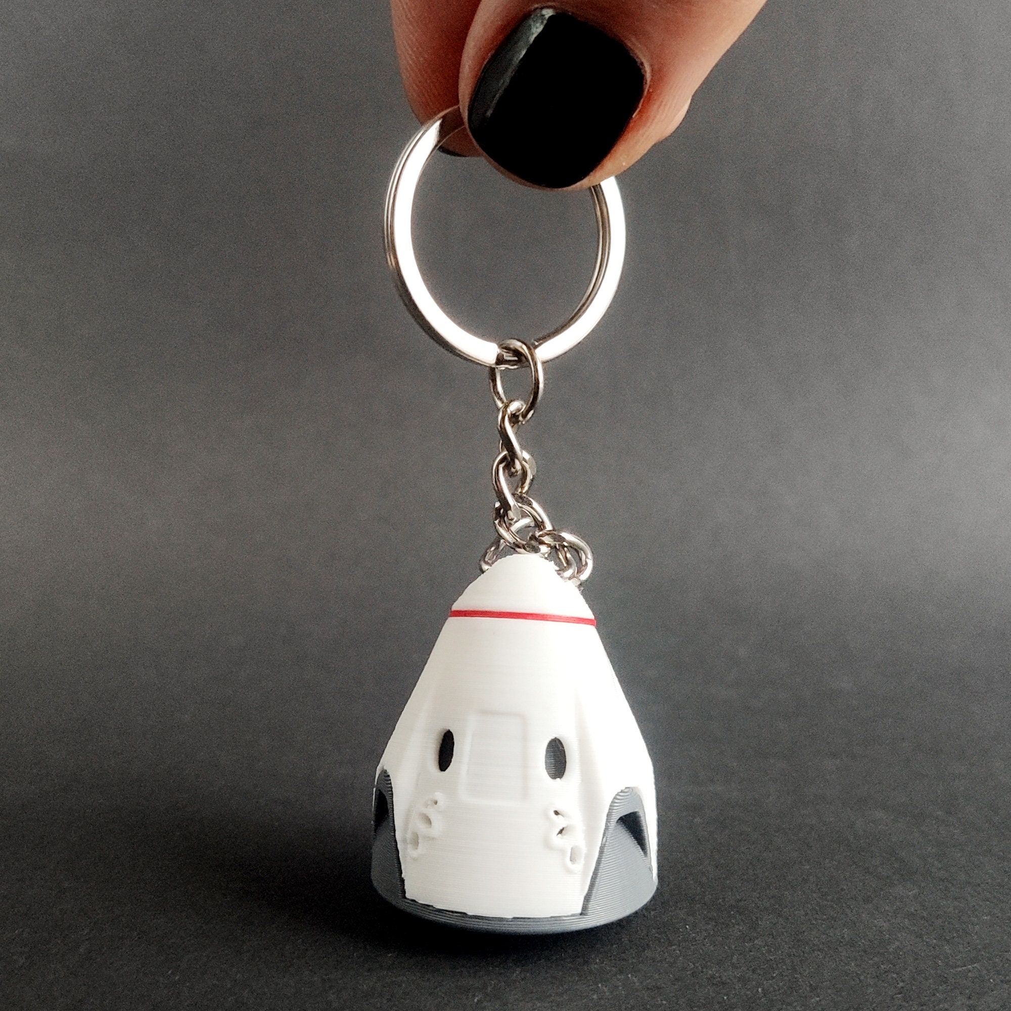 SpaceX Crew Dragon Capsule Keychain Spacecraft 3D printed | Etsy