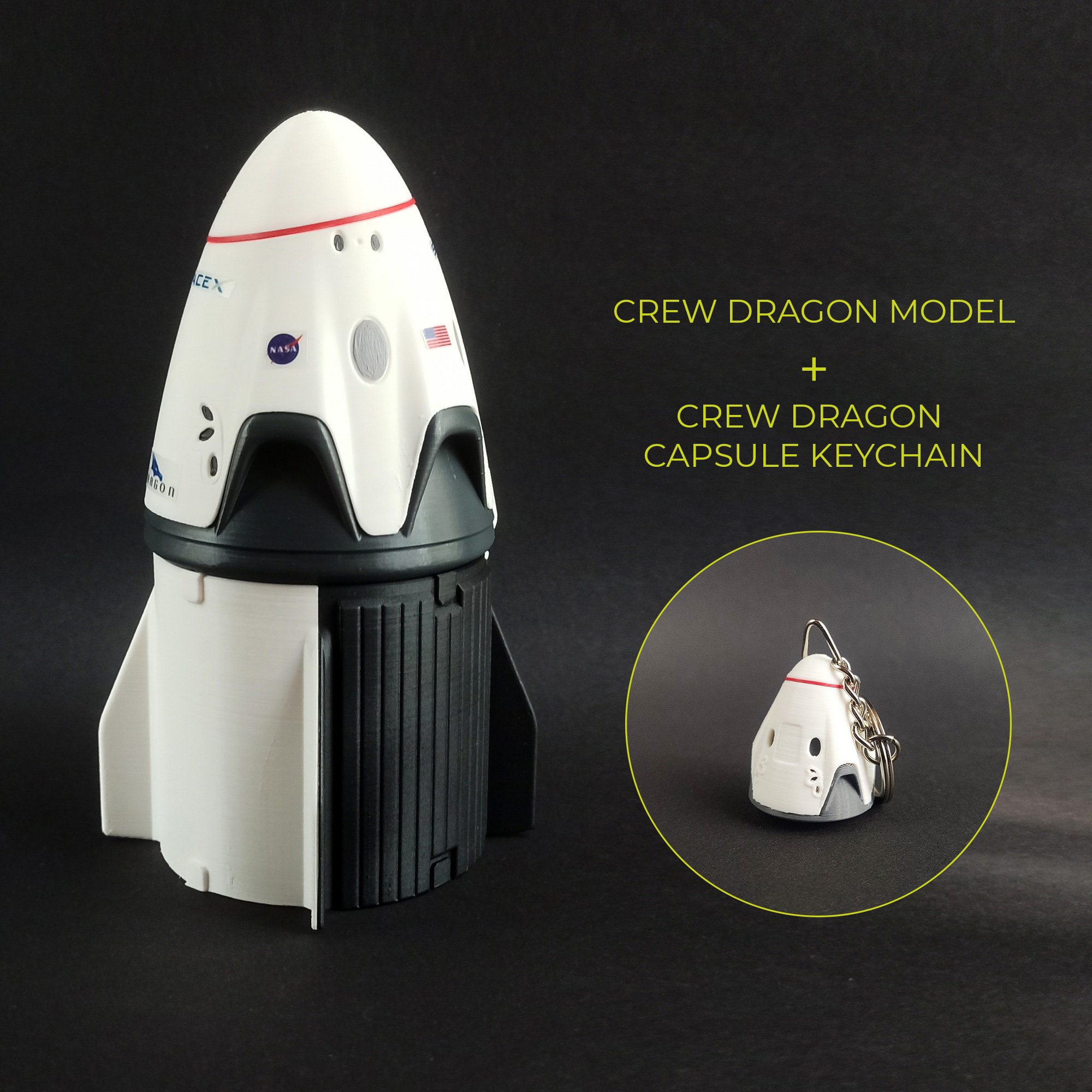 Buy Spacex Crew Dragon Capsule Trunk Magnetic Model Spacecraft Online ...