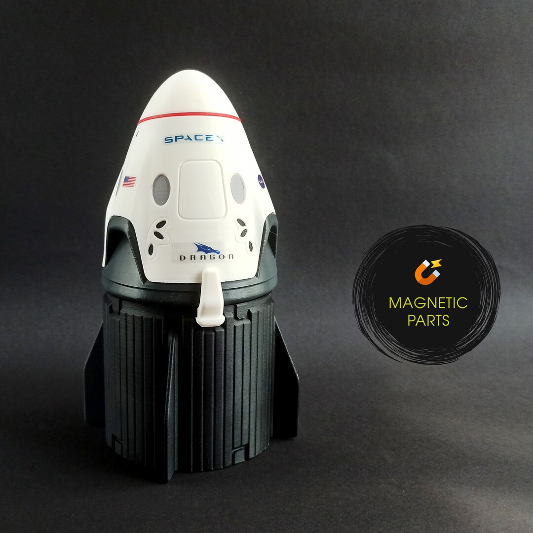 Buy Spacex Crew Dragon Capsule Trunk Magnetic Model Spacecraft Online ...