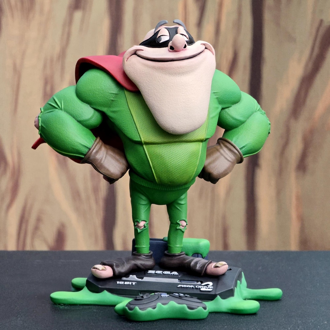 Boogerman Figure - SEGA - Video Game - SNES - Retro Game - Fan Art ...