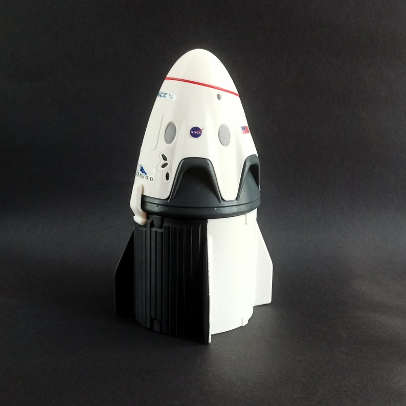 Spacex Crew Dragon Capsule Trunk Magnetic Model Spacecraft - Etsy India