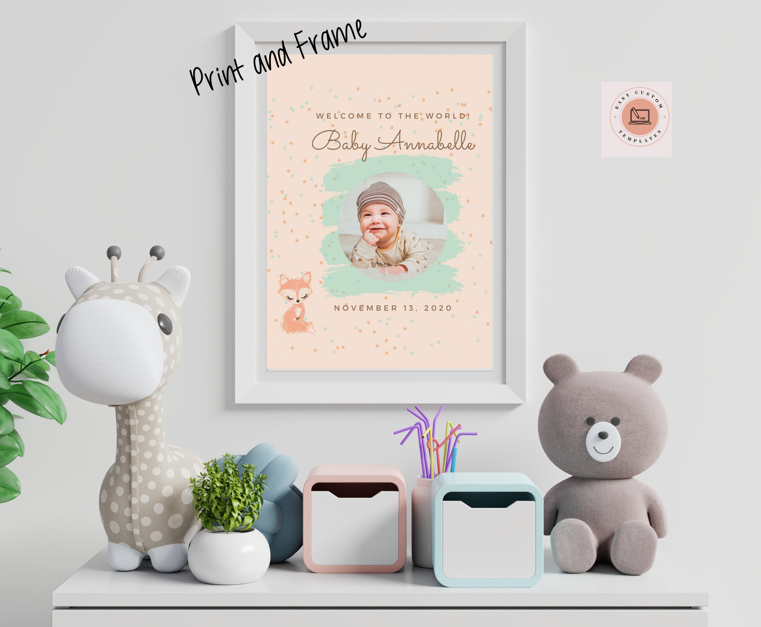 9 Birth Announcement Templates for Social Media, Editable in Canva ...
