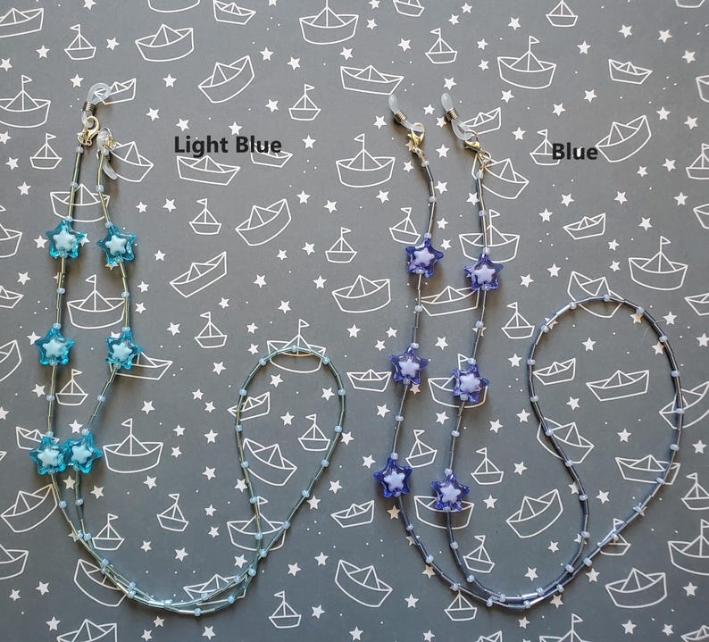 Sprinkle Stars | Version 1 | Glasses Chain | Beaded Chain | 28in - Etsy UK