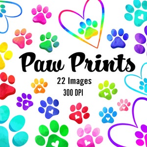 Paw Print Clipart Dog Paw Clipart Dog Clipart Paw Print | Etsy