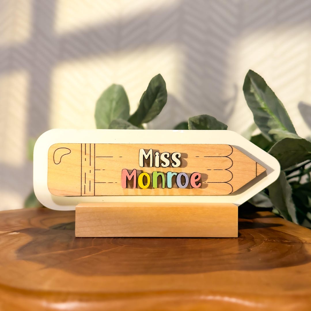 Teacher Desk Name Plate, Classroom Desk Sign, Custom Name Sign ...