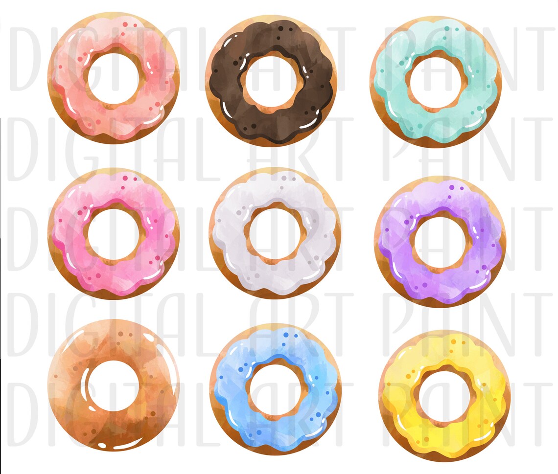 Donut Clipart Doughnut Clipart Donuts Clipart Food - Etsy