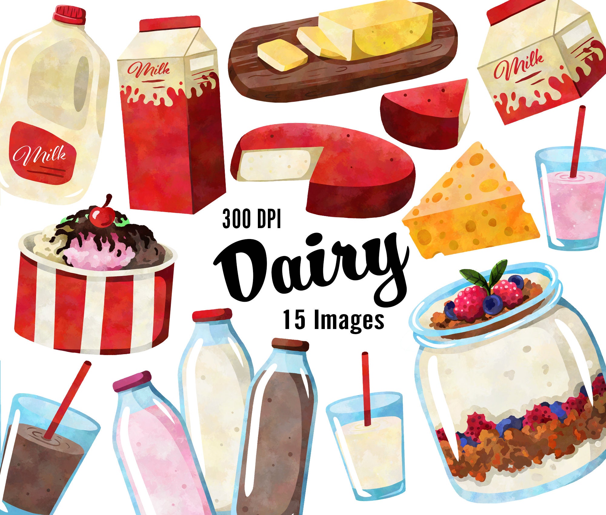 Milk Products Clipart