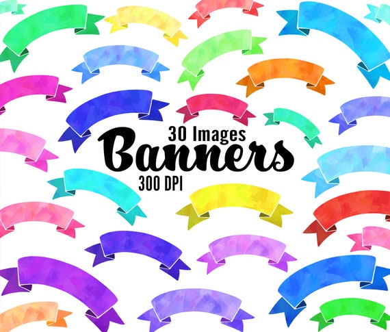 Banner Clipart Banner Clip Art Banners Clipart | Etsy