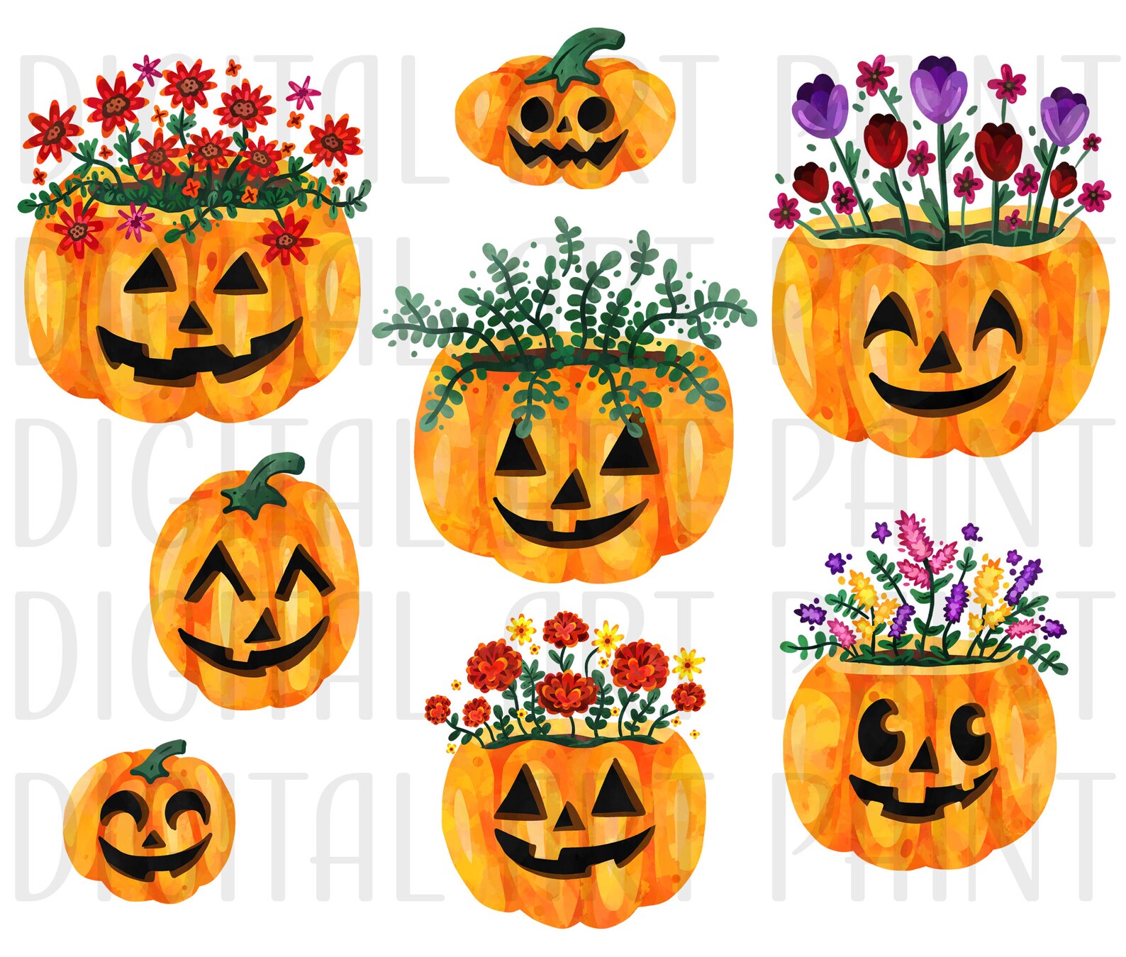 Pumpkin Clipart Fall PNG Autumn Clipart Fall Clipart | Etsy