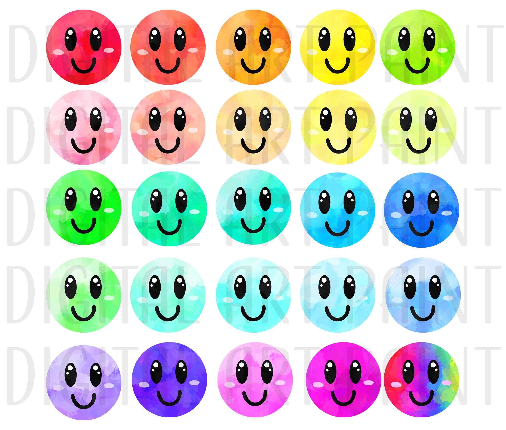Smiley Face Clipart Emoji Clipart Emoji Png Smiley Face - Etsy Canada