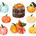 Fall Clipart, Autumn Thanksgiving Halloween Art, Pumpkin Leaves Banners ...