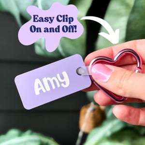 Back to School Accessories for Kids Name Tag Keychain Water Bottle Name ...