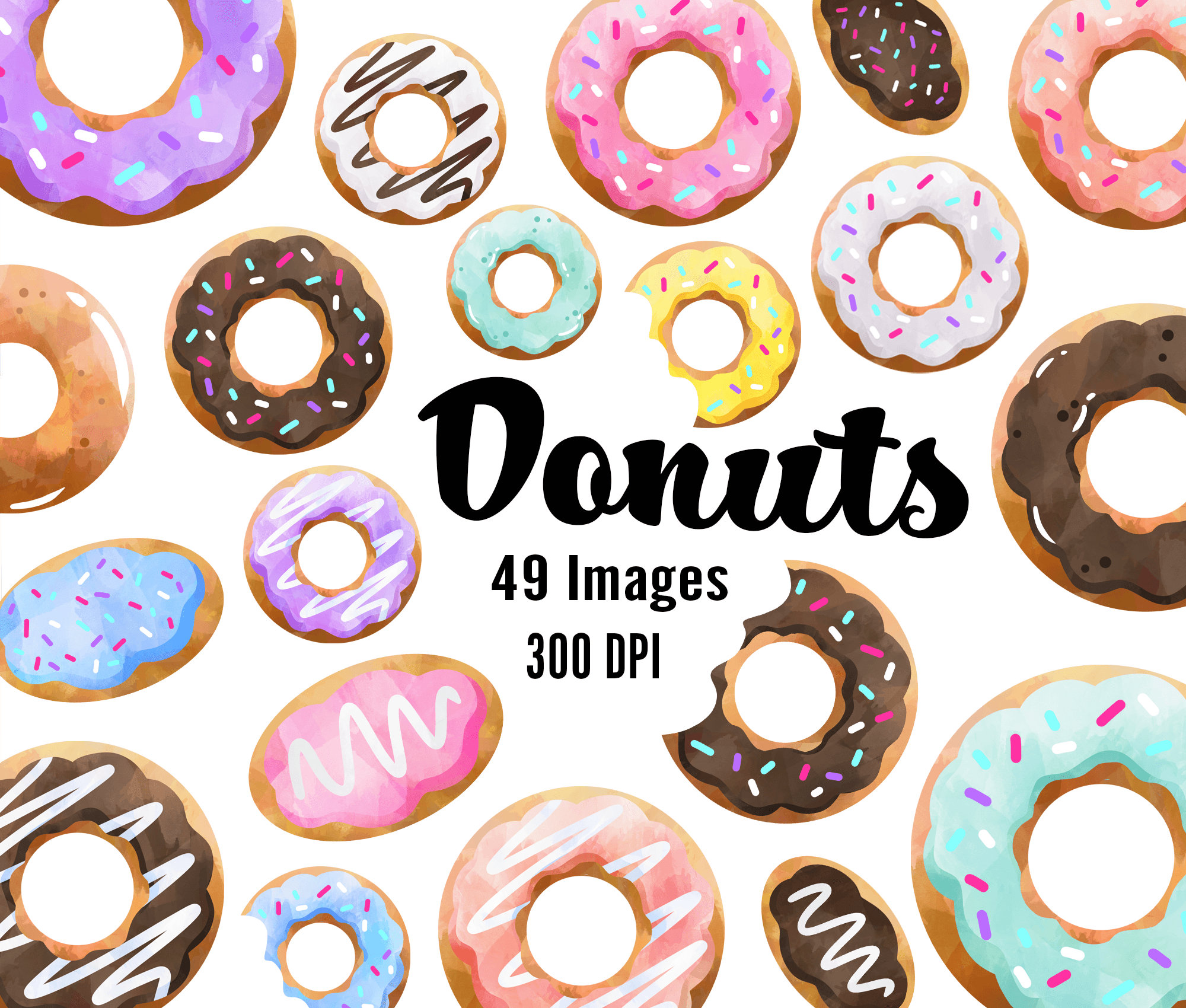 Donut Clipart Doughnut Clipart Donuts Clipart Food - Etsy