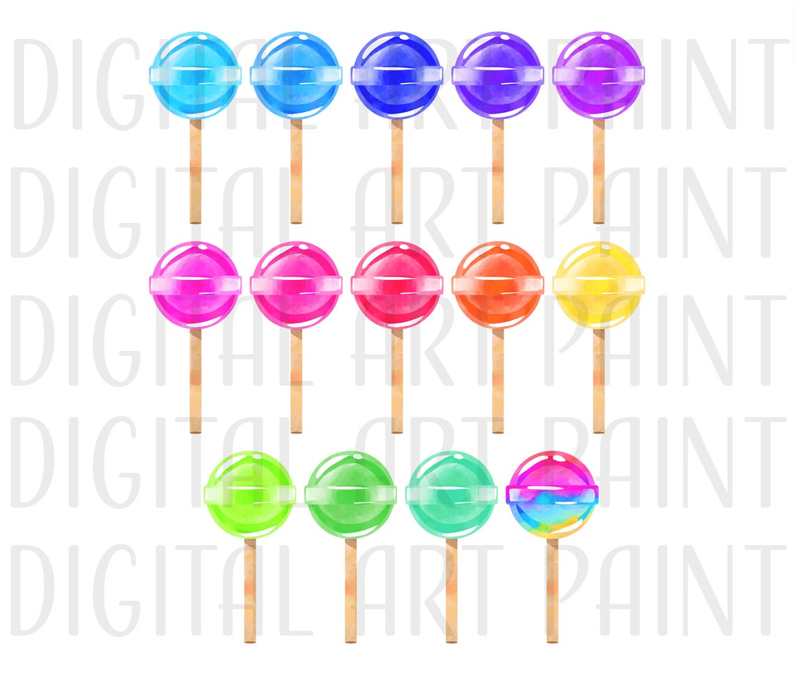 Lollipops Clipart Candy Clipart Lollipop PNG Candy PNG - Etsy UK