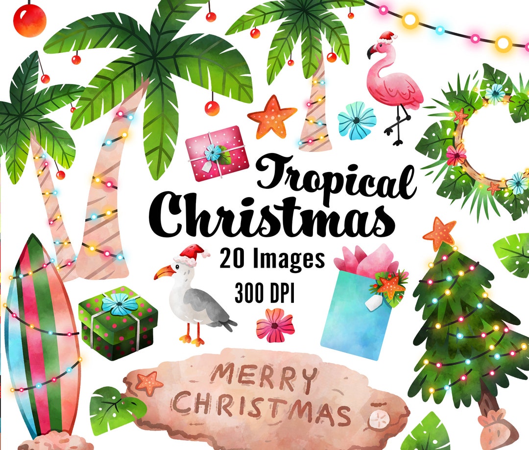 Tropical Christmas Clipart Christmas Png Christmas Clipart Holiday ...